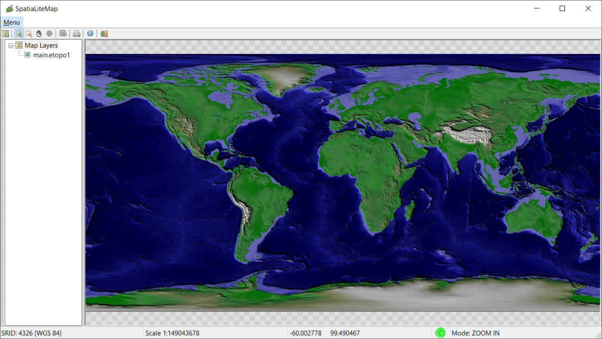 Spatialite_gui 2.1: map panel | pigrecoinfinito