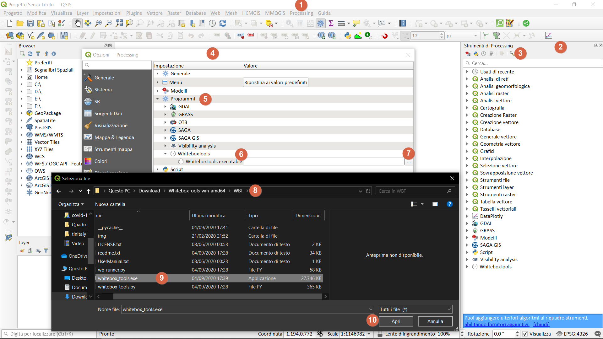 QGIS: Whitebox Tools in Processing | pigrecoinfinito