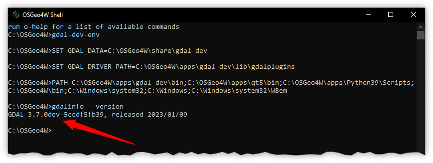 OSGeo4W Shell e GDAL | pigrecoinfinito