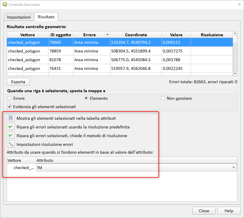 Geometry Checker Plugin di QGIS | pigrecoinfinito